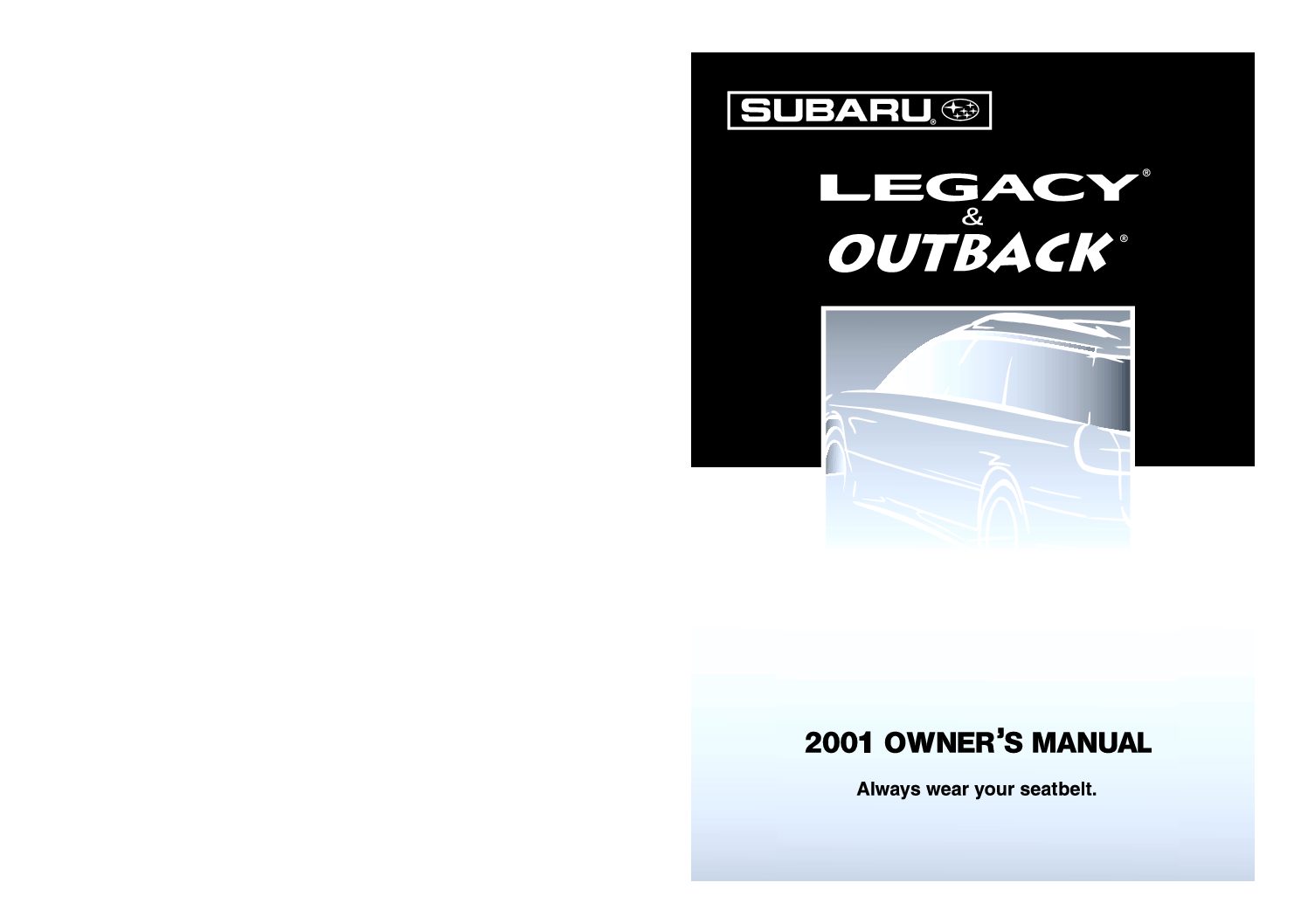 2001 Subaru Legacy Owner’s Manual PDF | Manual Directory