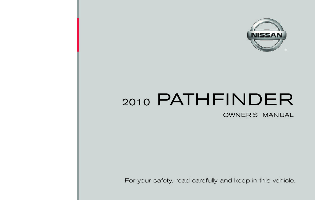 2010 Nissan Pathfinder Owner’s Manual PDF | Manual Directory
