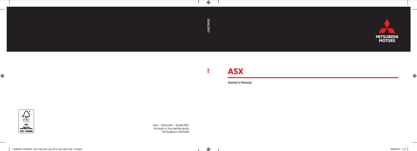 2020 Mitsubishi RVR/ASX Owner’s Manual PDF | Manual Directory